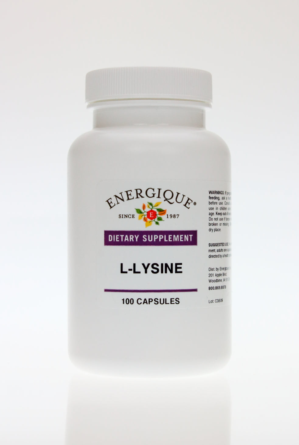 L-Lysine 100 caps by Energique - Natural Healing House
