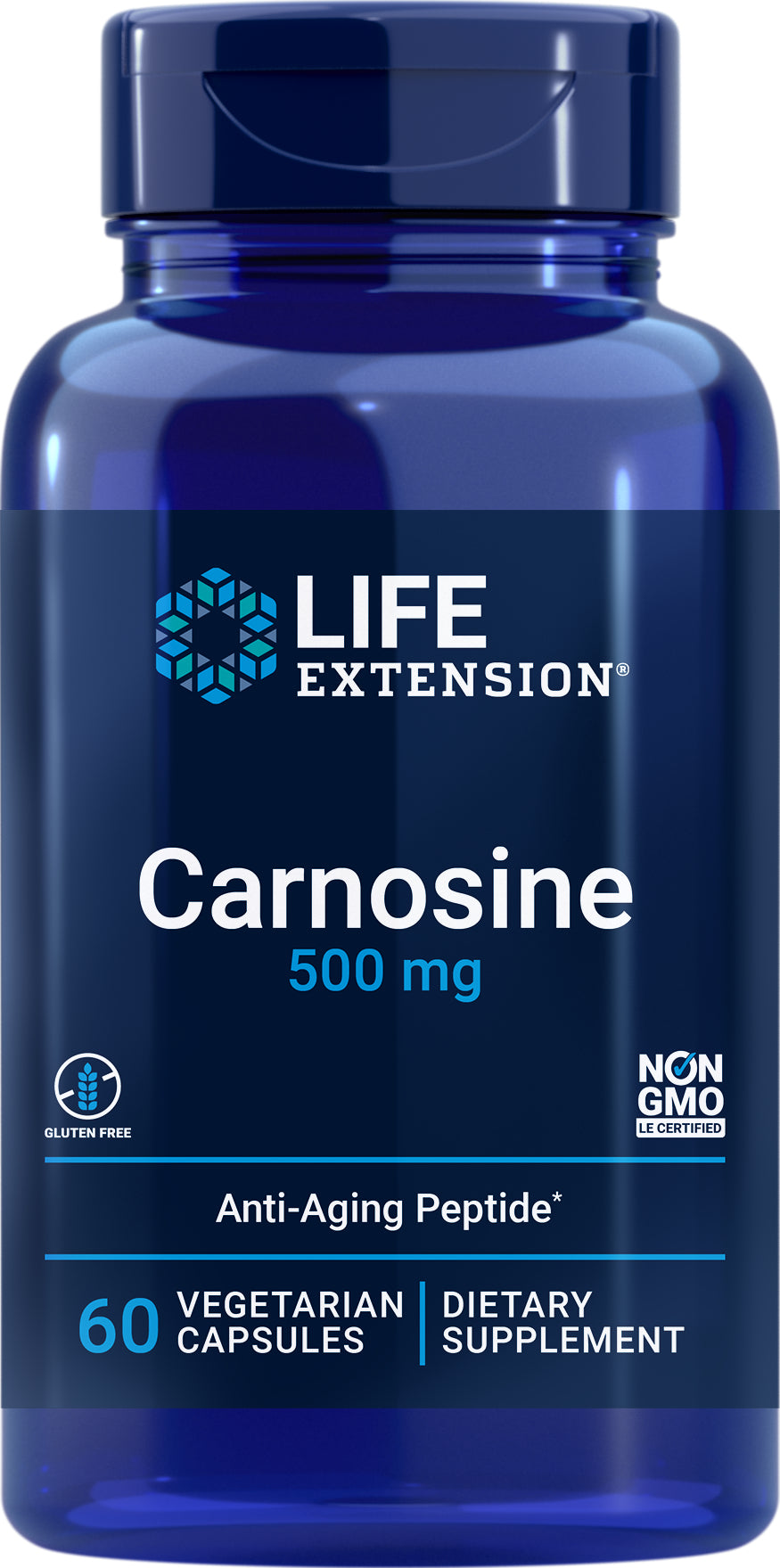 Carnosine 500 mg, 60 vegetarian capsules by Life Extension - Natural ...