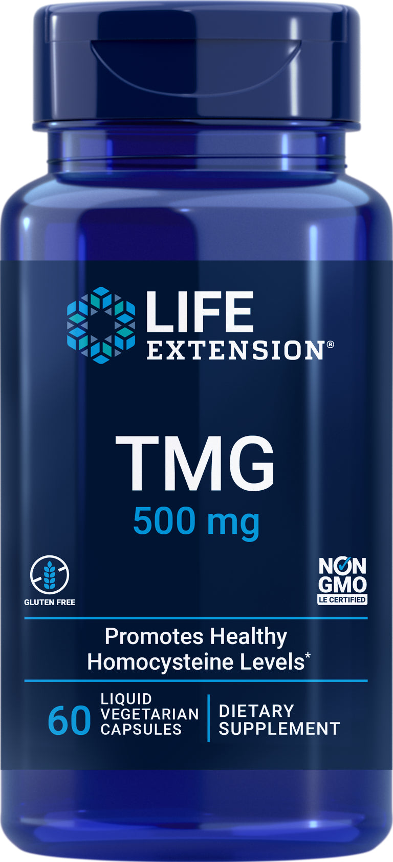 TMG 500 mg, 60 liquid vegetarian capsules by Life Extension - Natural ...