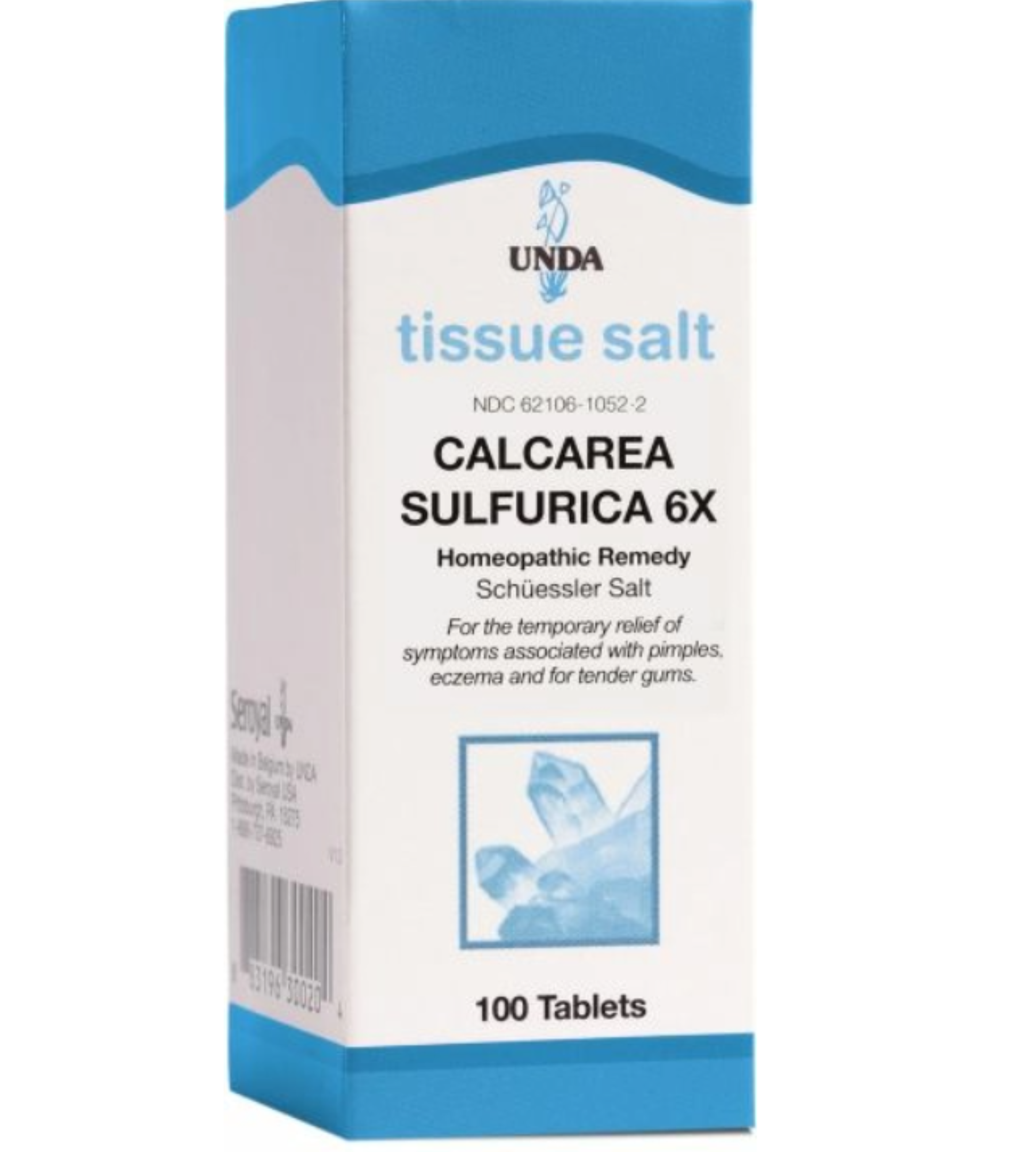 Calcarea Sulfurica 6X (Salt) 100 tabs (15 g) by Unda Brands - Natural ...
